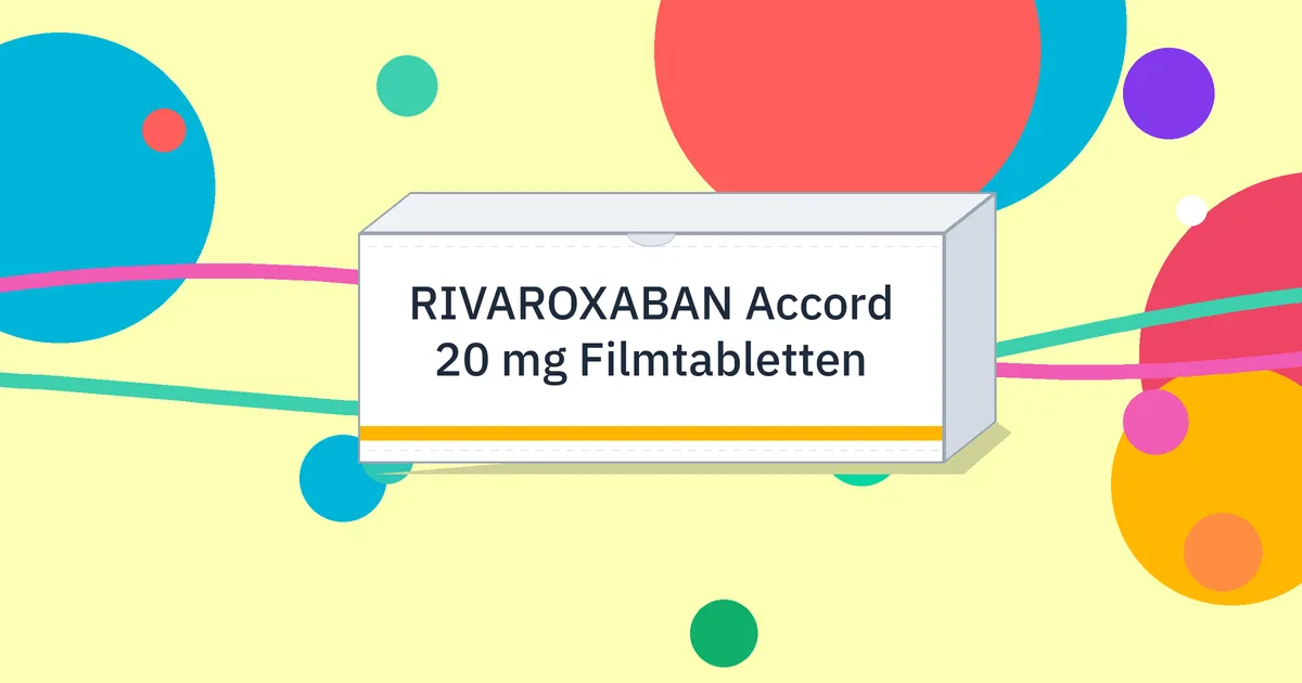 Symbolbild: Packung mit der Aufschrift RIVAROXABAN Accord 20 mg Filmtabletten (PZN 18735162) – Verfügbarkeit und Bezug in Apotheken in Frankfurt am Main
