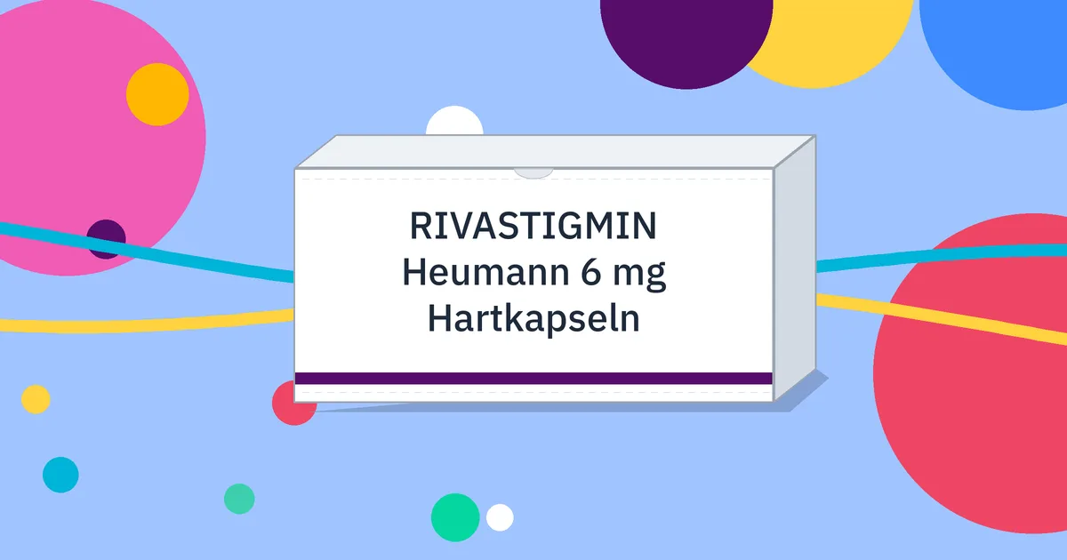 Symbolbild: Packung mit der Aufschrift RIVASTIGMIN Heumann 6 mg Hartkapseln (PZN 07406018) – Verfügbarkeit und Bezug in Apotheken in Frankfurt am Main