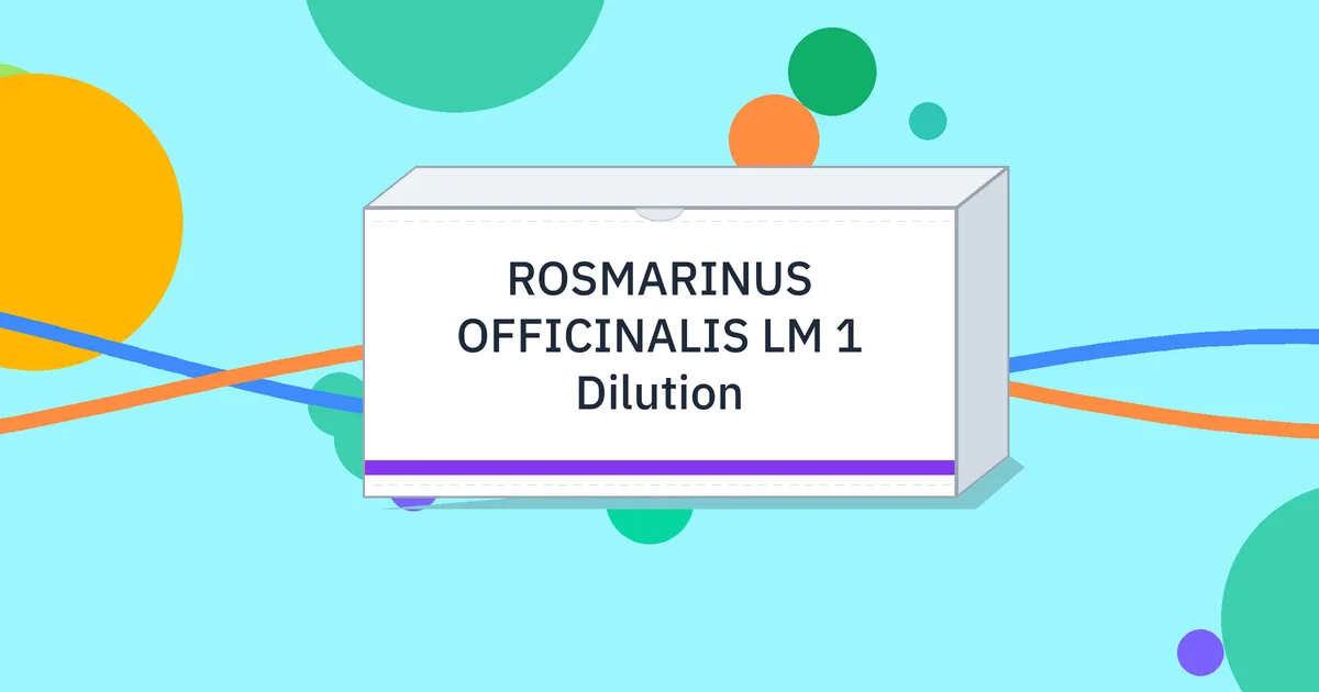 Symbolbild: Packung mit der Aufschrift ROSMARINUS OFFICINALIS LM 1 Dilution (PZN 13680396) – Verfügbarkeit und Bezug in Apotheken in Frankfurt am Main