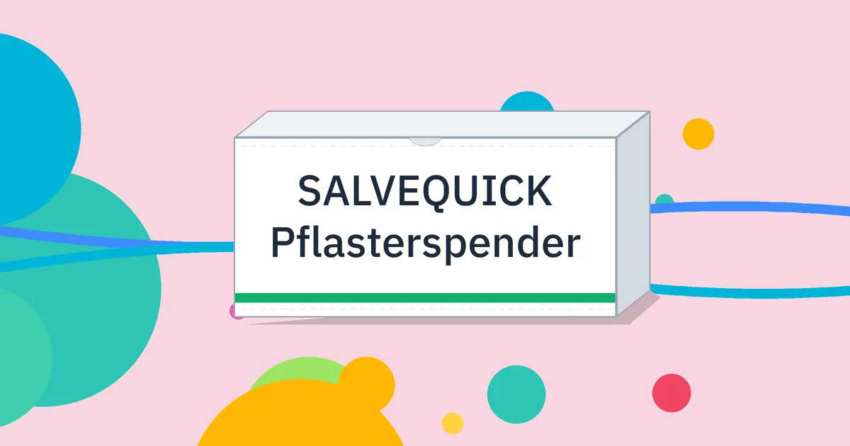 Symbolbild: Packung mit der Aufschrift SALVEQUICK Pflasterspender (PZN 12604312) – Verfügbarkeit und Bezug in Apotheken in Frankfurt am Main