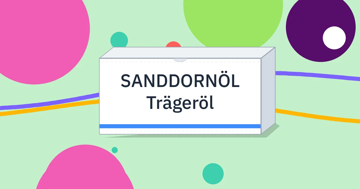 Symbolbild: Packung mit der Aufschrift SANDDORNÖL Trägeröl (PZN 17949760) – Verfügbarkeit und Bezug in Apotheken in Frankfurt am Main