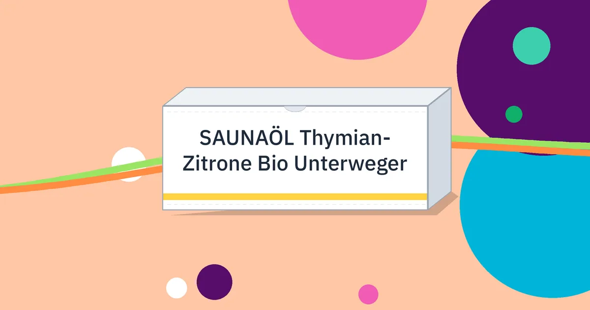 Symbolbild: Packung mit der Aufschrift SAUNAÖL Thymian-Zitrone Bio Unterweger (PZN 12437995) – Verfügbarkeit und Bezug in Apotheken in Frankfurt am Main
