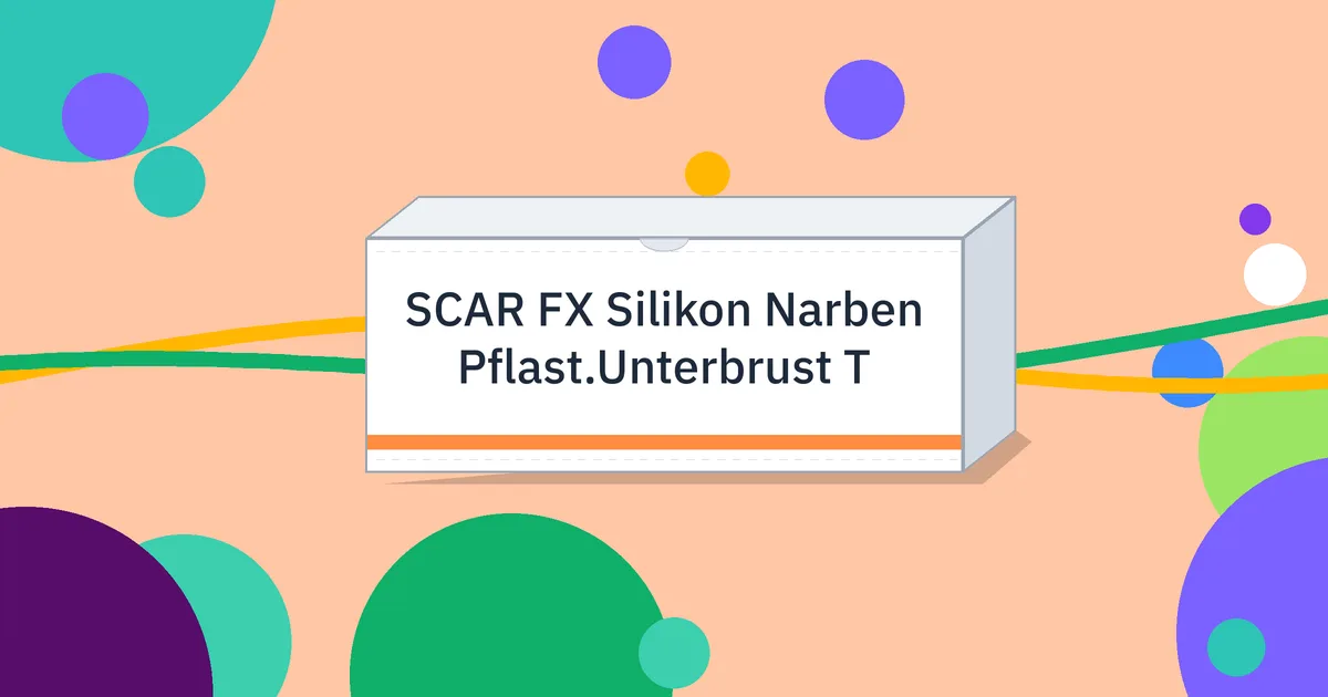 Symbolbild: Packung mit der Aufschrift SCAR FX Silikon Narben Pflast.Unterbrust T (PZN 02954933) – Verfügbarkeit und Bezug in Apotheken in Frankfurt am Main