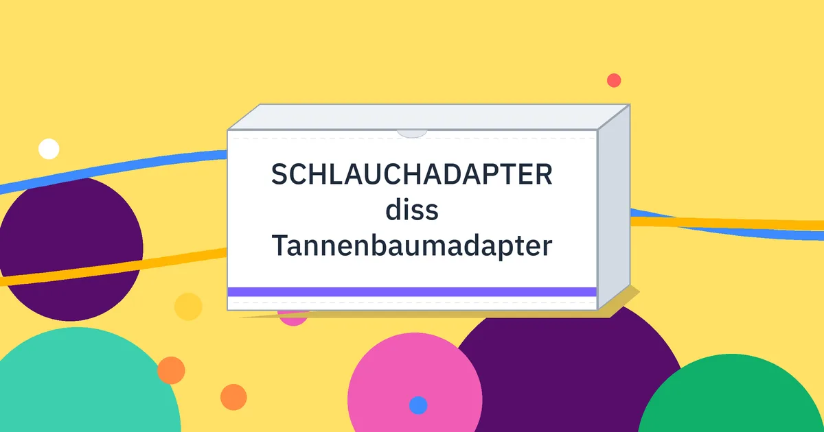 Symbolbild: Packung mit der Aufschrift SCHLAUCHADAPTER diss Tannenbaumadapter (PZN 20205709) – Verfügbarkeit und Bezug in Apotheken in Frankfurt am Main
