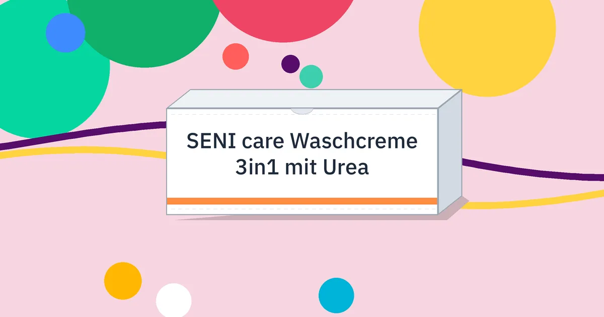 Symbolbild: Packung mit der Aufschrift SENI care Waschcreme 3in1 mit Urea (PZN 10307780) – Verfügbarkeit und Bezug in Apotheken in Frankfurt am Main