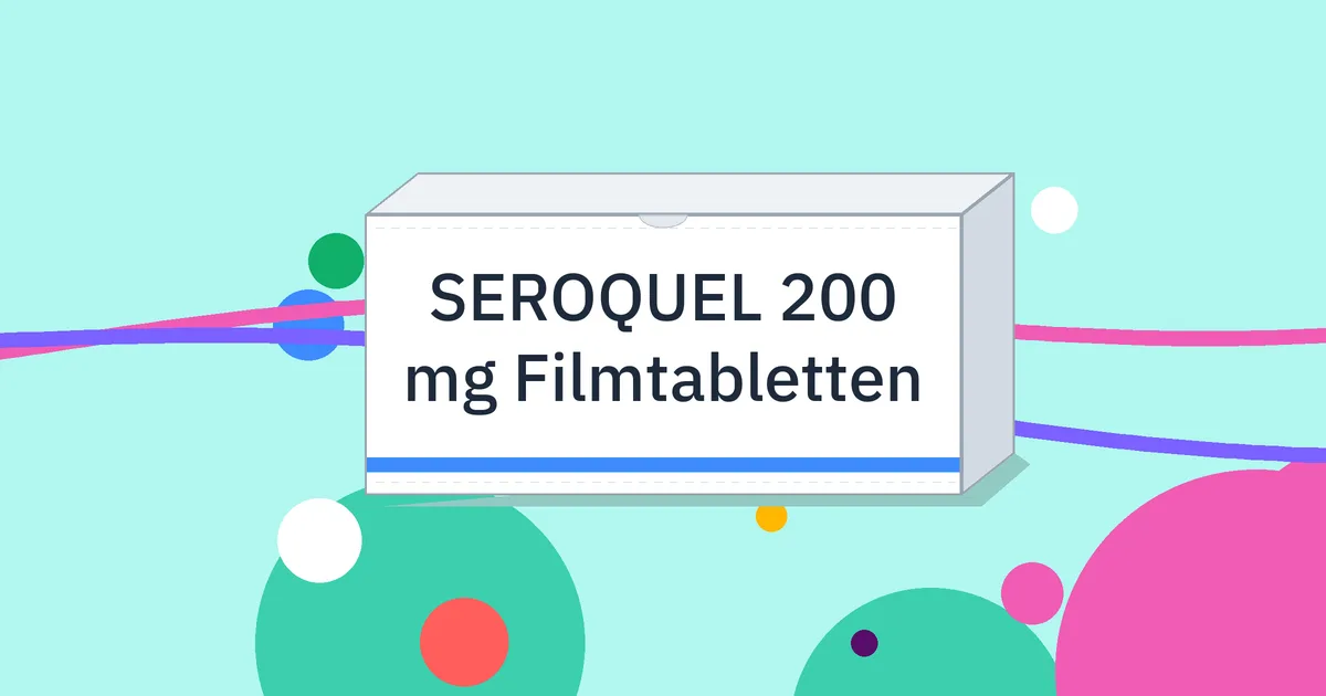 Symbolbild: Packung mit der Aufschrift SEROQUEL 200 mg Filmtabletten (PZN 03051334) – Verfügbarkeit und Bezug in Apotheken in Frankfurt am Main