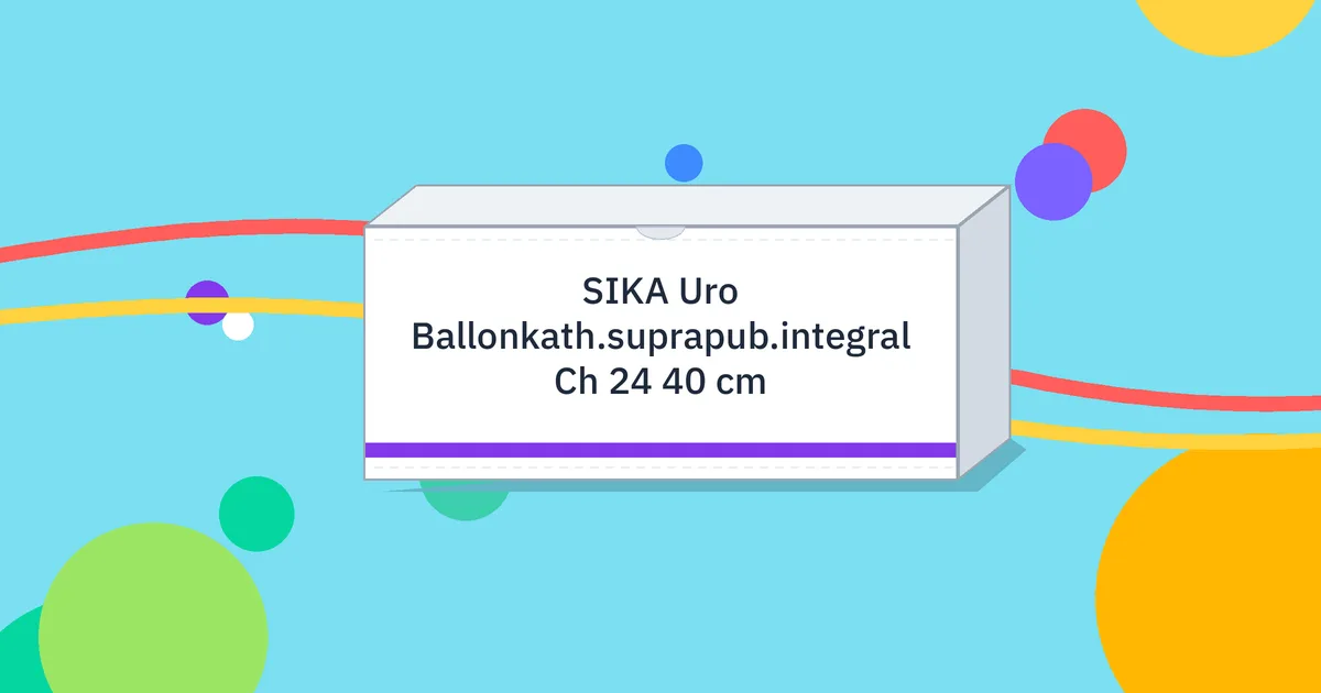 Symbolbild: Packung mit der Aufschrift SIKA Uro Ballonkath.suprapub.integral Ch 24 40 cm (PZN 03406441) – Verfügbarkeit und Bezug in Apotheken in Frankfurt am Main