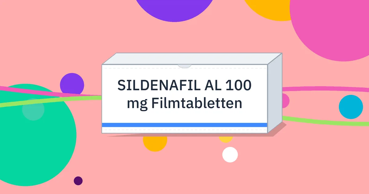 Symbolbild: Packung mit der Aufschrift SILDENAFIL AL 100 mg Filmtabletten (PZN 02820084) – Verfügbarkeit und Bezug in Apotheken in Frankfurt am Main