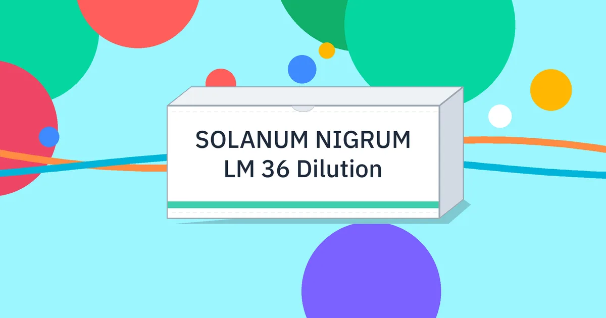 Symbolbild: Packung mit der Aufschrift SOLANUM NIGRUM LM 36 Dilution (PZN 13193093) – Verfügbarkeit und Bezug in Apotheken in Frankfurt am Main