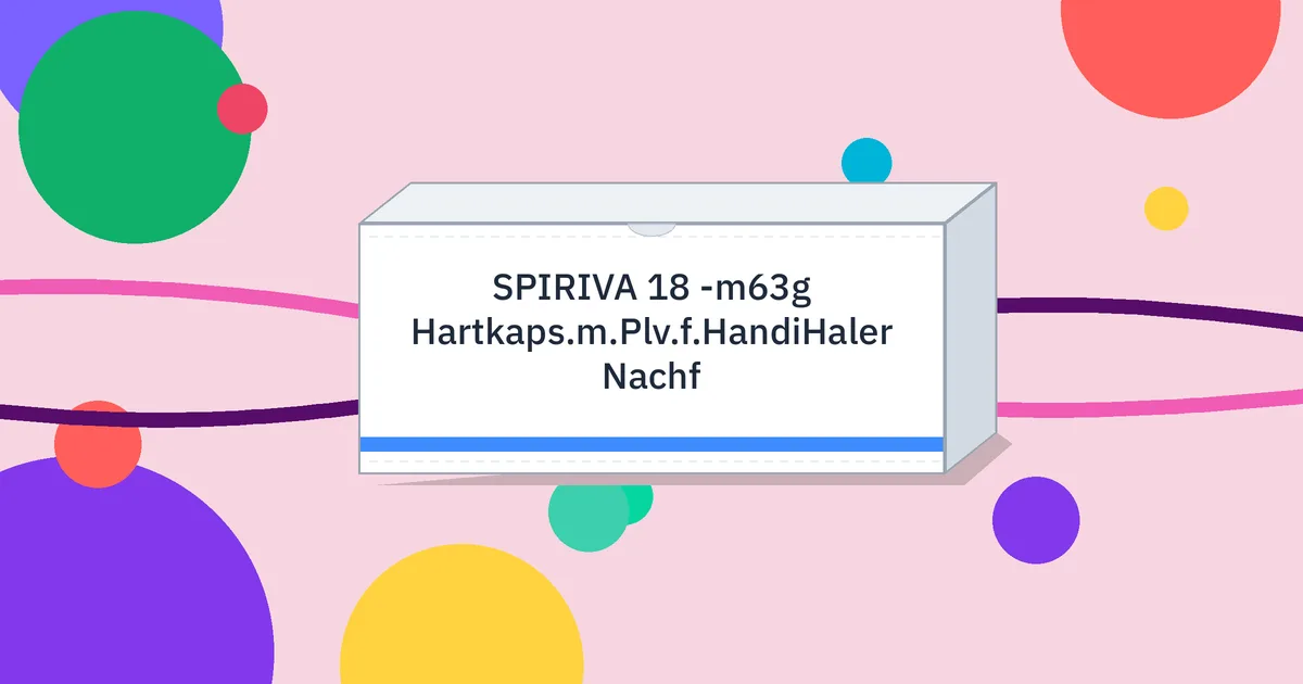 Symbolbild: Packung mit der Aufschrift SPIRIVA 18 -m63g Hartkaps.m.Plv.f.HandiHaler Nachf (PZN 17448325) – Verfügbarkeit und Bezug in Apotheken in Frankfurt am Main