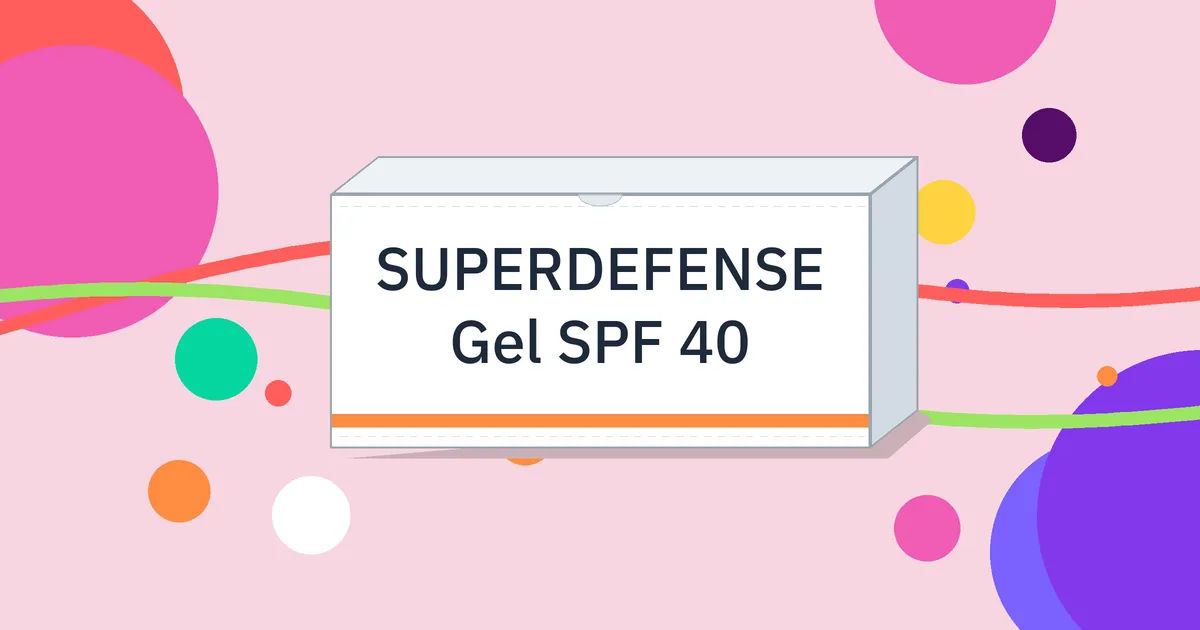 Symbolbild: Packung mit der Aufschrift SUPERDEFENSE Gel SPF 40 (PZN 18894191) – Verfügbarkeit und Bezug in Apotheken in Frankfurt am Main