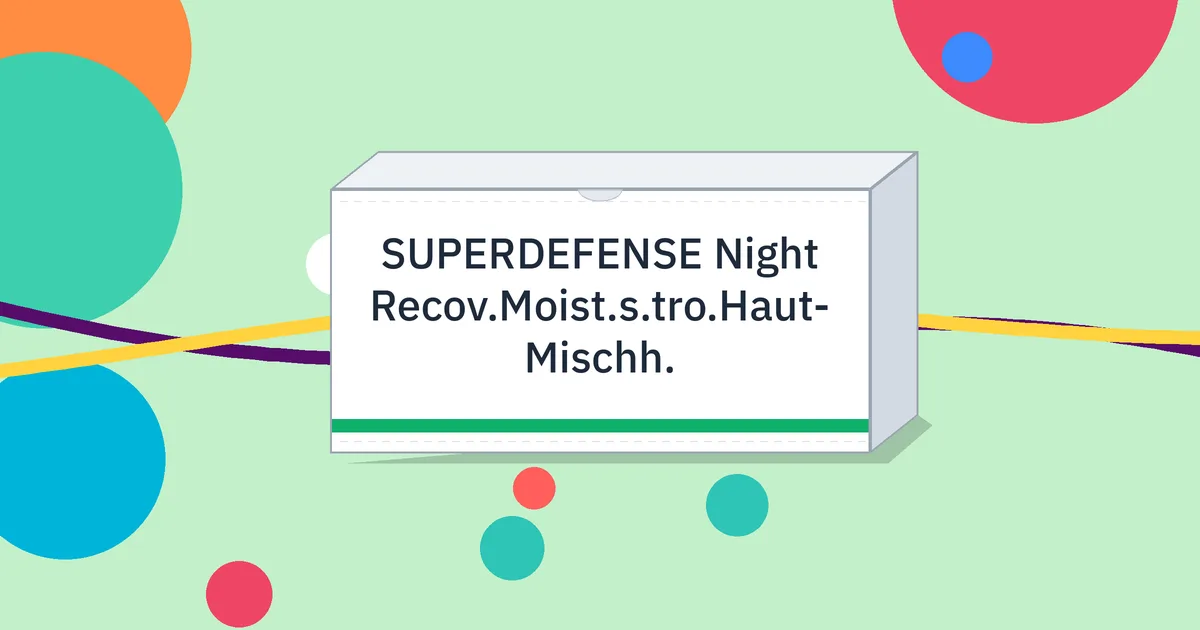Symbolbild: Packung mit der Aufschrift SUPERDEFENSE Night Recov.Moist.s.tro.Haut-Mischh. (PZN 18894239) – Verfügbarkeit und Bezug in Apotheken in Frankfurt am Main