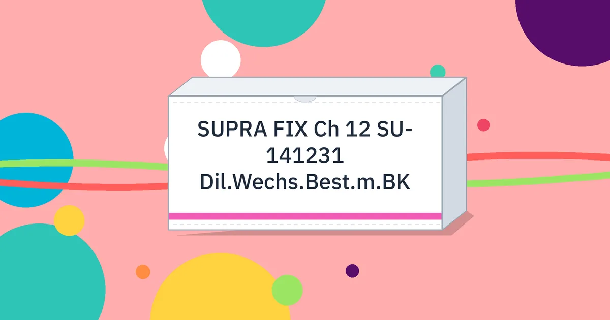 Symbolbild: Packung mit der Aufschrift SUPRA FIX Ch 12 SU-141231 Dil.Wechs.Best.m.BK (PZN 00445334) – Verfügbarkeit und Bezug in Apotheken in Frankfurt am Main