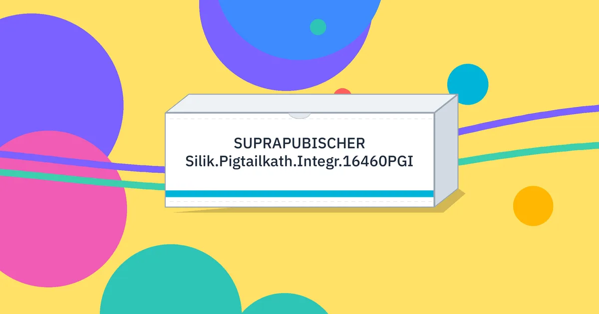 Symbolbild: Packung mit der Aufschrift SUPRAPUBISCHER Silik.Pigtailkath.Integr.16460PGI (PZN 00792567) – Verfügbarkeit und Bezug in Apotheken in Frankfurt am Main