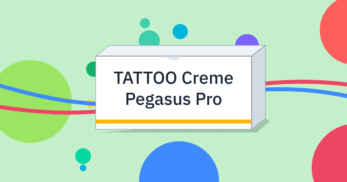 Symbolbild: Packung mit der Aufschrift TATTOO Creme Pegasus Pro (PZN 08917459) – Verfügbarkeit und Bezug in Apotheken in Frankfurt am Main