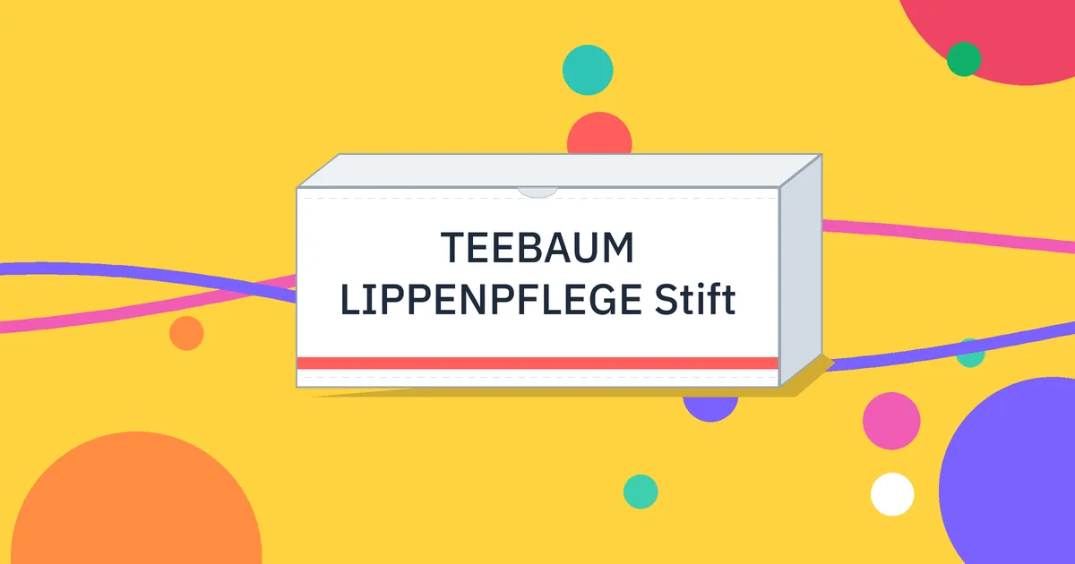 Symbolbild: Packung mit der Aufschrift TEEBAUM LIPPENPFLEGE Stift (PZN 07468485) – Verfügbarkeit und Bezug in Apotheken in Frankfurt am Main