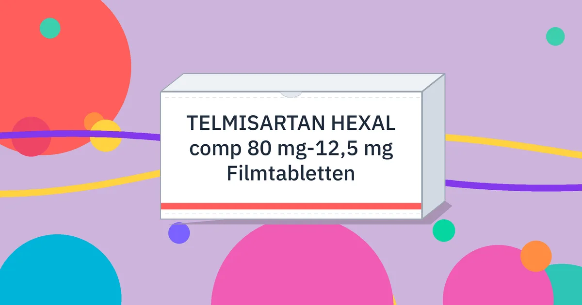 Symbolbild: Packung mit der Aufschrift TELMISARTAN HEXAL comp 80 mg-12,5 mg Filmtabletten (PZN 10298101) – Verfügbarkeit und Bezug in Apotheken in Frankfurt am Main