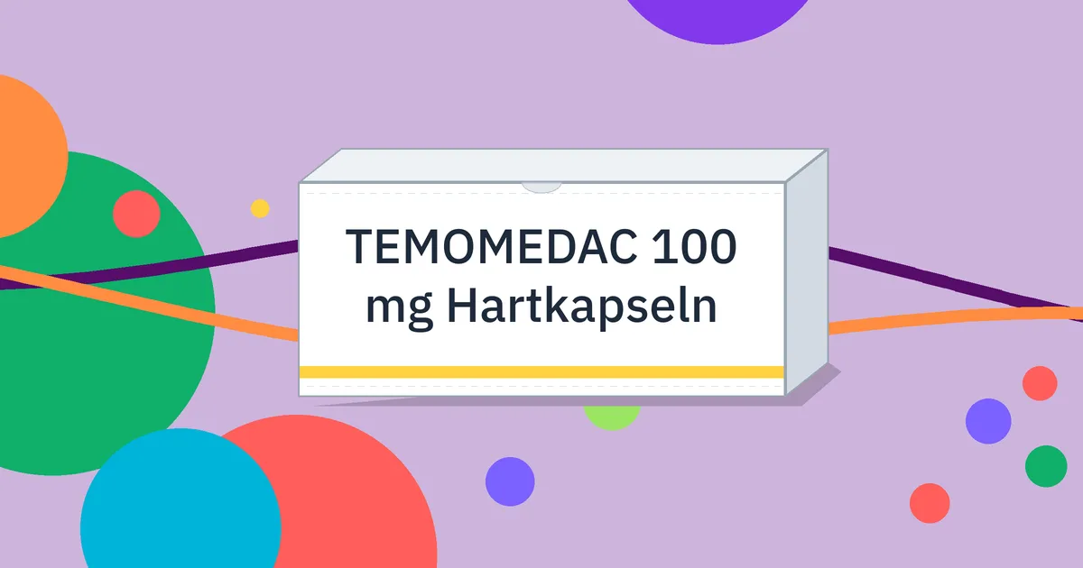 Symbolbild: Packung mit der Aufschrift TEMOMEDAC 100 mg Hartkapseln (PZN 20044962) – Verfügbarkeit und Bezug in Apotheken in Frankfurt am Main
