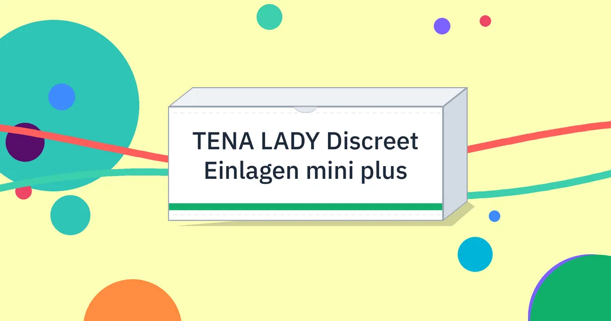 Symbolbild: Packung mit der Aufschrift TENA LADY Discreet Einlagen mini plus (PZN 18012877) – Verfügbarkeit und Bezug in Apotheken in Frankfurt am Main