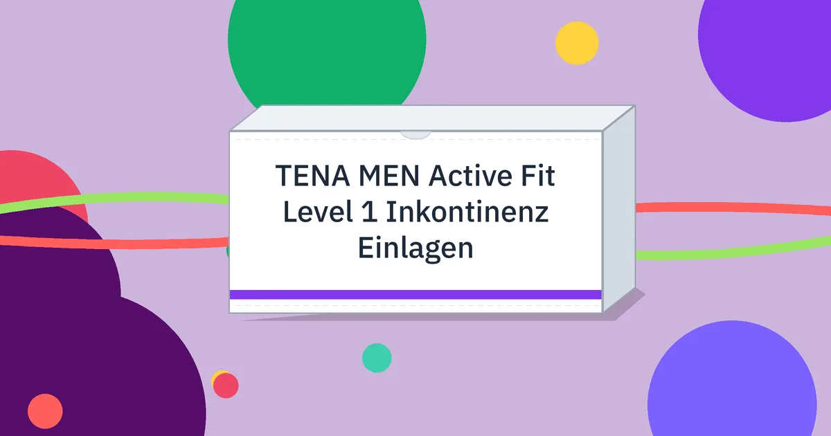 Symbolbild: Packung mit der Aufschrift TENA MEN Active Fit Level 1 Inkontinenz Einlagen (PZN 18852933) – Verfügbarkeit und Bezug in Apotheken in Frankfurt am Main