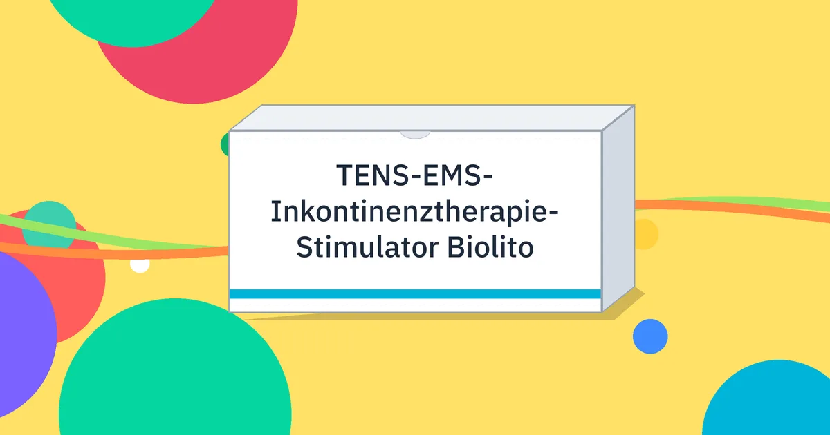 Symbolbild: Packung mit der Aufschrift TENS-EMS-Inkontinenztherapie-Stimulator Biolito (PZN 01266289) – Verfügbarkeit und Bezug in Apotheken in Frankfurt am Main