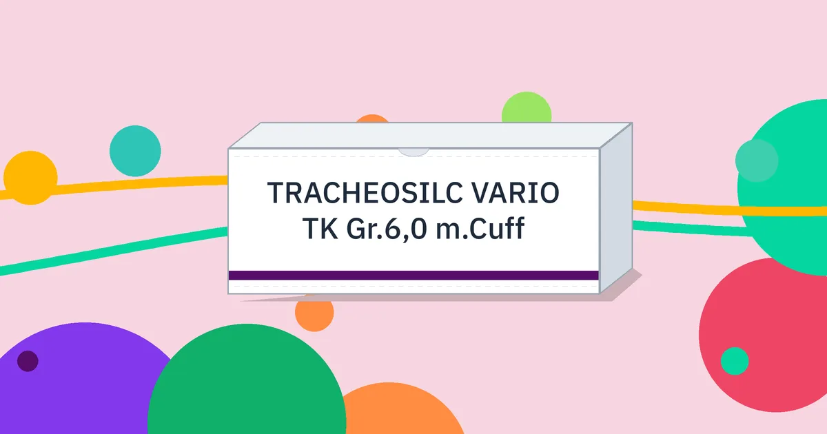 Symbolbild: Packung mit der Aufschrift TRACHEOSILC VARIO TK Gr.6,0 m.Cuff (PZN 14348422) – Verfügbarkeit und Bezug in Apotheken in Frankfurt am Main