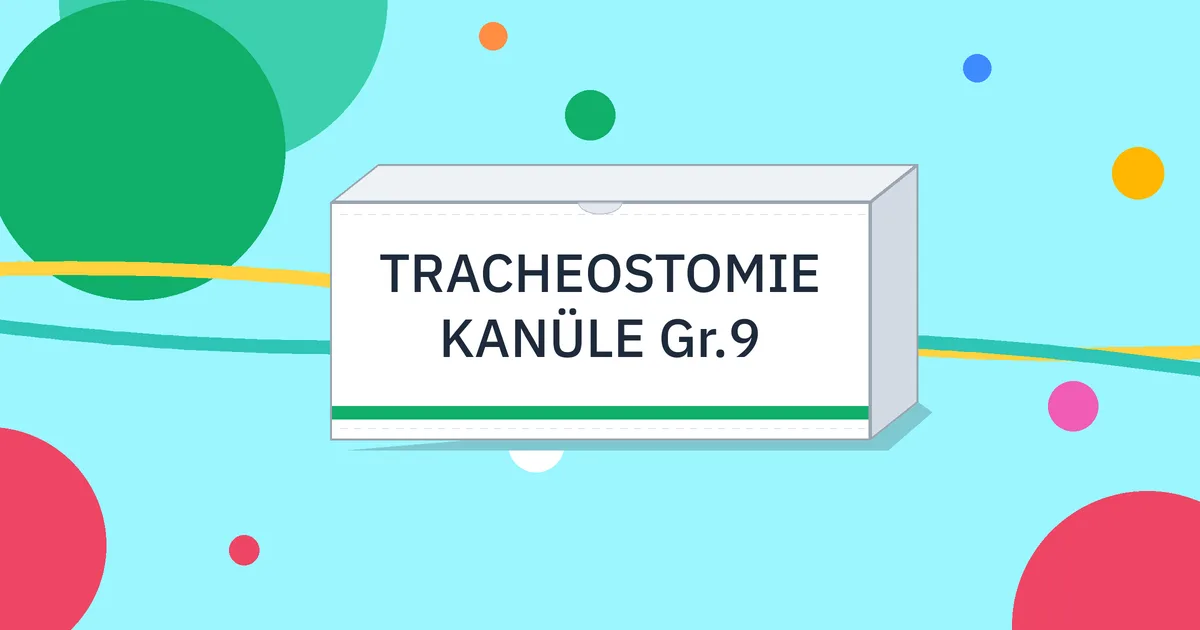 Symbolbild: Packung mit der Aufschrift TRACHEOSTOMIE KANÜLE Gr.9 (PZN 09224362) – Verfügbarkeit und Bezug in Apotheken in Frankfurt am Main