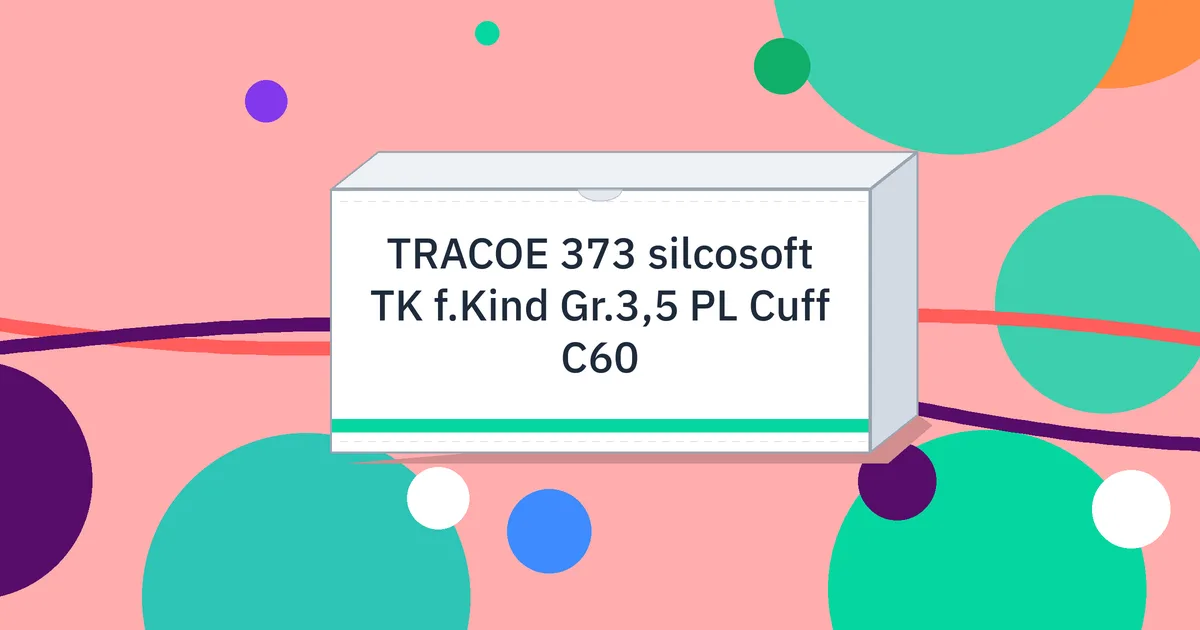 Symbolbild: Packung mit der Aufschrift TRACOE 373 silcosoft TK f.Kind Gr.3,5 PL Cuff C60 (PZN 14317120) – Verfügbarkeit und Bezug in Apotheken in Frankfurt am Main
