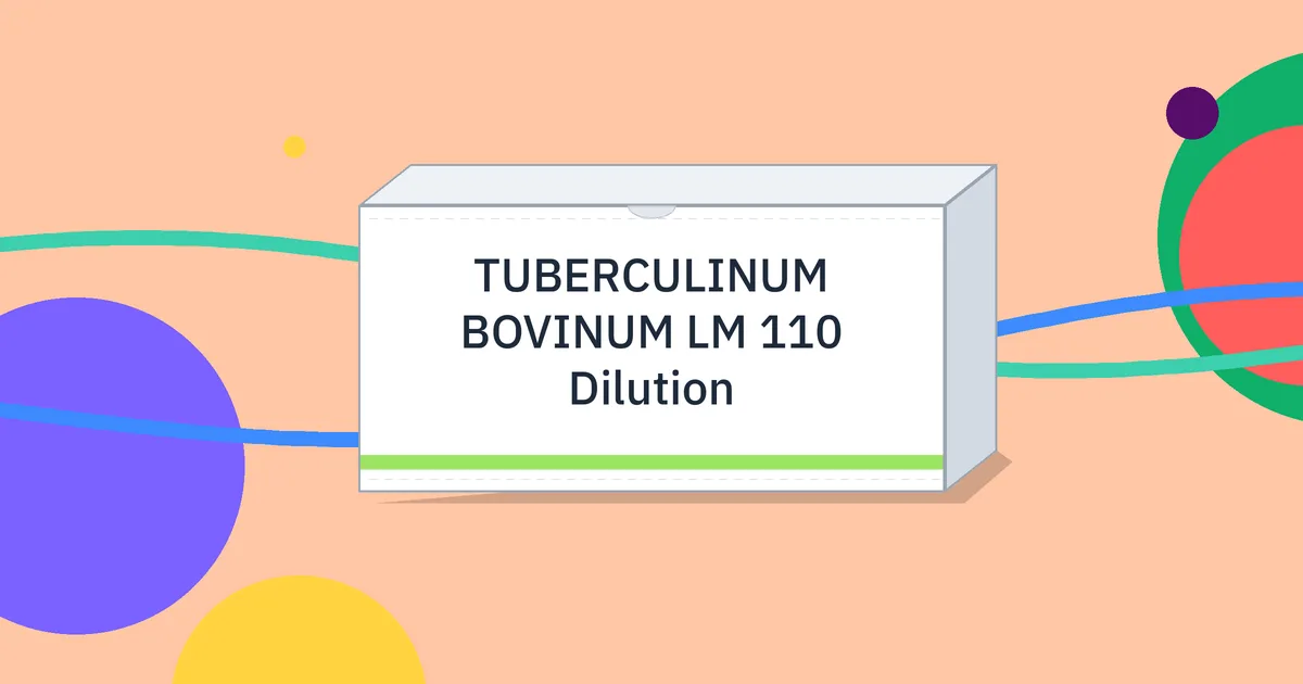 Symbolbild: Packung mit der Aufschrift TUBERCULINUM BOVINUM LM 110 Dilution (PZN 13254185) – Verfügbarkeit und Bezug in Apotheken in Frankfurt am Main
