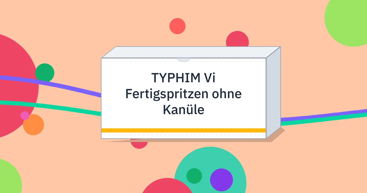 Symbolbild: Packung mit der Aufschrift TYPHIM Vi Fertigspritzen ohne Kanüle (PZN 04686164) – Verfügbarkeit und Bezug in Apotheken in Frankfurt am Main