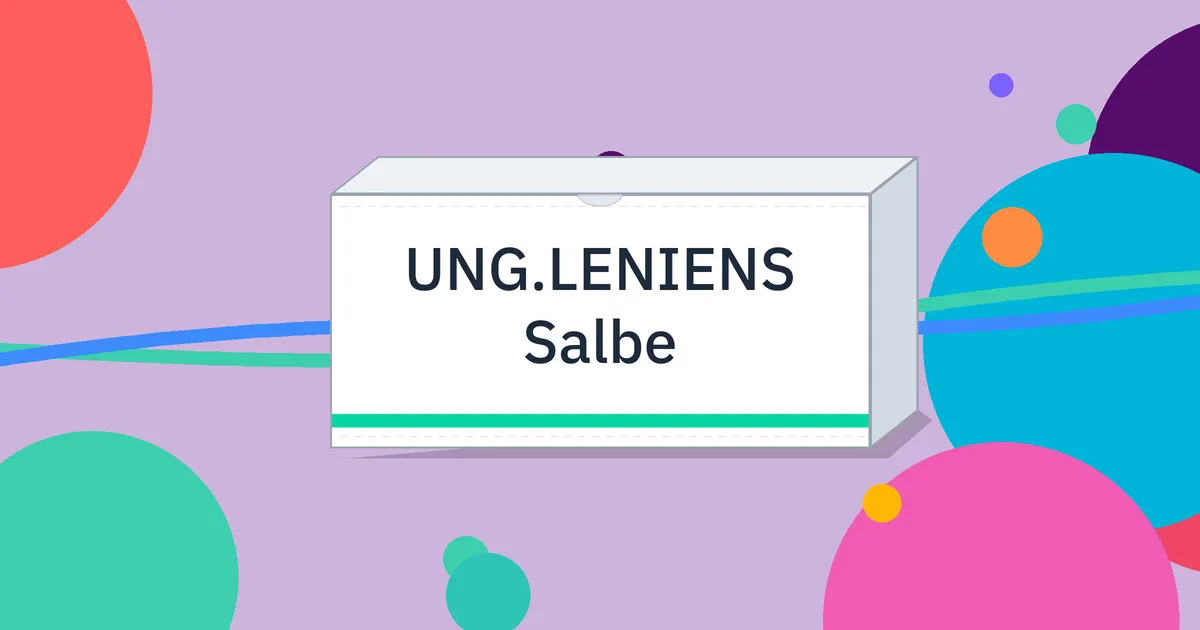 Symbolbild: Packung mit der Aufschrift UNG.LENIENS Salbe (PZN 18452553) – Verfügbarkeit und Bezug in Apotheken in Frankfurt am Main