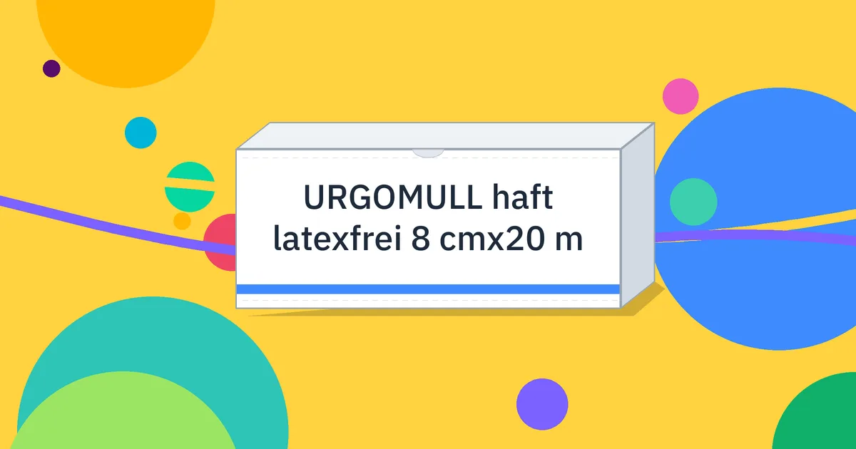 Symbolbild: Packung mit der Aufschrift URGOMULL haft latexfrei 8 cmx20 m (PZN 01832228) – Verfügbarkeit und Bezug in Apotheken in Frankfurt am Main