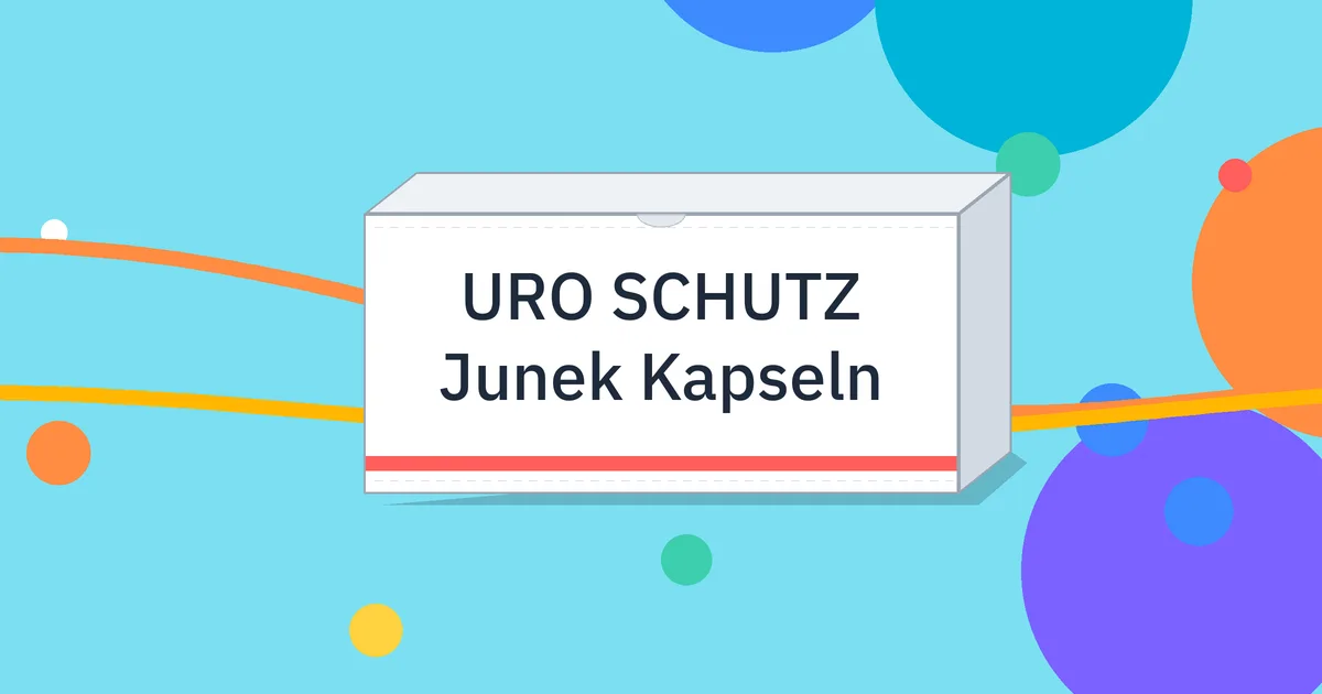 Symbolbild: Packung mit der Aufschrift URO SCHUTZ Junek Kapseln (PZN 06557123) – Verfügbarkeit und Bezug in Apotheken in Frankfurt am Main