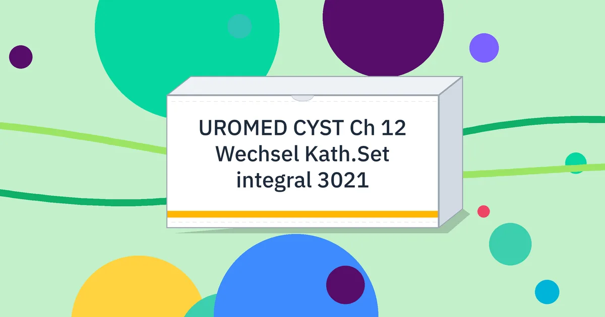 Symbolbild: Packung mit der Aufschrift UROMED CYST Ch 12 Wechsel Kath.Set integral 3021 (PZN 07198519) – Verfügbarkeit und Bezug in Apotheken in Frankfurt am Main