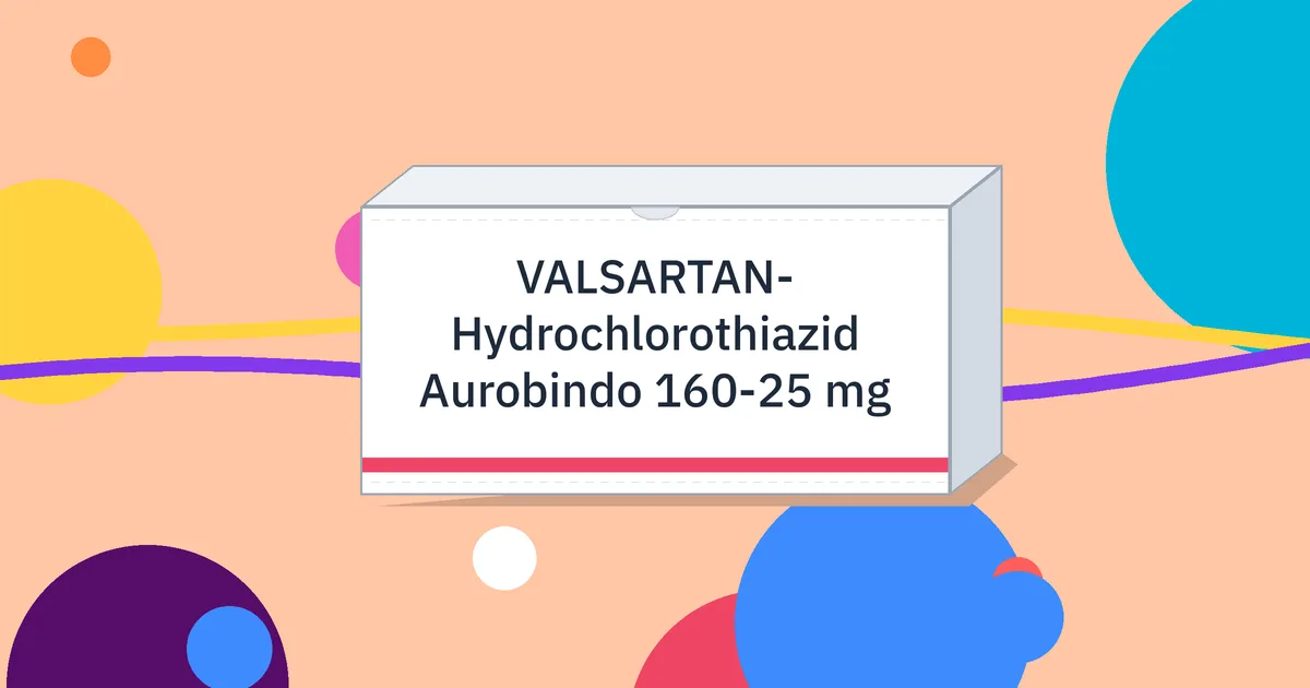 Symbolbild: Packung mit der Aufschrift VALSARTAN-Hydrochlorothiazid Aurobindo 160-25 mg (PZN 18428997) – Verfügbarkeit und Bezug in Apotheken in Frankfurt am Main