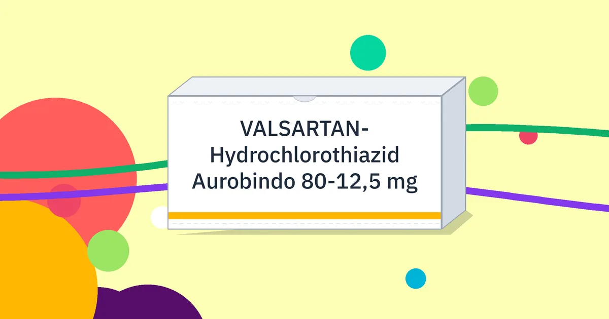 Symbolbild: Packung mit der Aufschrift VALSARTAN-Hydrochlorothiazid Aurobindo 80-12,5 mg (PZN 18429040) – Verfügbarkeit und Bezug in Apotheken in Frankfurt am Main