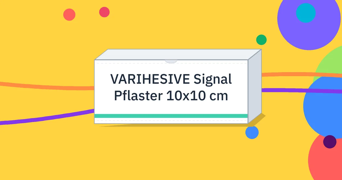 Symbolbild: Packung mit der Aufschrift VARIHESIVE Signal Pflaster 10x10 cm (PZN 01494317) – Verfügbarkeit und Bezug in Apotheken in Frankfurt am Main