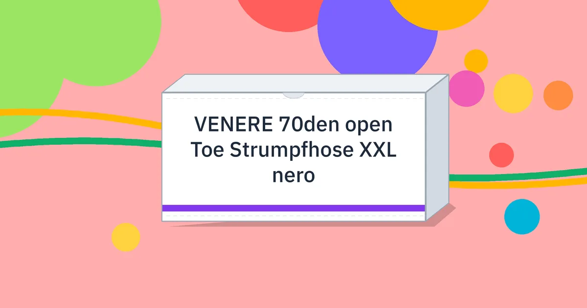 Symbolbild: Packung mit der Aufschrift VENERE 70den open Toe Strumpfhose XXL nero (PZN 16174297) – Verfügbarkeit und Bezug in Apotheken in Frankfurt am Main
