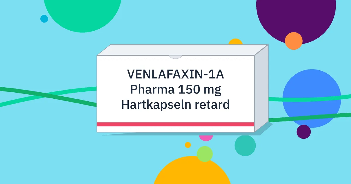 Symbolbild: Packung mit der Aufschrift VENLAFAXIN-1A Pharma 150 mg Hartkapseln retard (PZN 15423976) – Verfügbarkeit und Bezug in Apotheken in Frankfurt am Main
