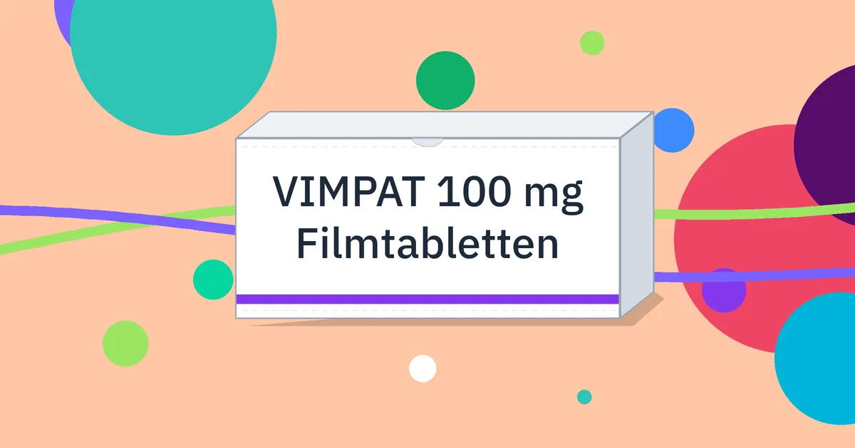 Symbolbild: Packung mit der Aufschrift VIMPAT 100 mg Filmtabletten (PZN 05907584) – Verfügbarkeit und Bezug in Apotheken in Frankfurt am Main