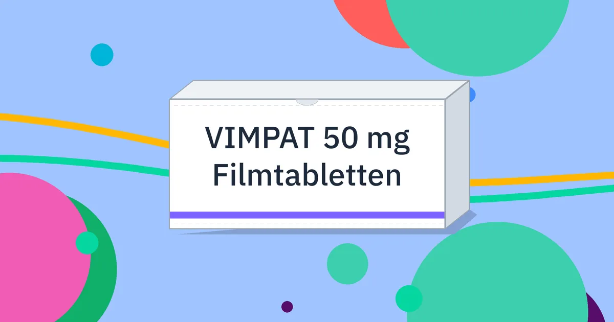 Symbolbild: Packung mit der Aufschrift VIMPAT 50 mg Filmtabletten (PZN 09483810) – Verfügbarkeit und Bezug in Apotheken in Frankfurt am Main