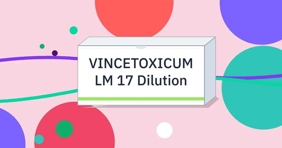 Symbolbild: Packung mit der Aufschrift VINCETOXICUM LM 17 Dilution (PZN 13274584) – Verfügbarkeit und Bezug in Apotheken in Frankfurt am Main