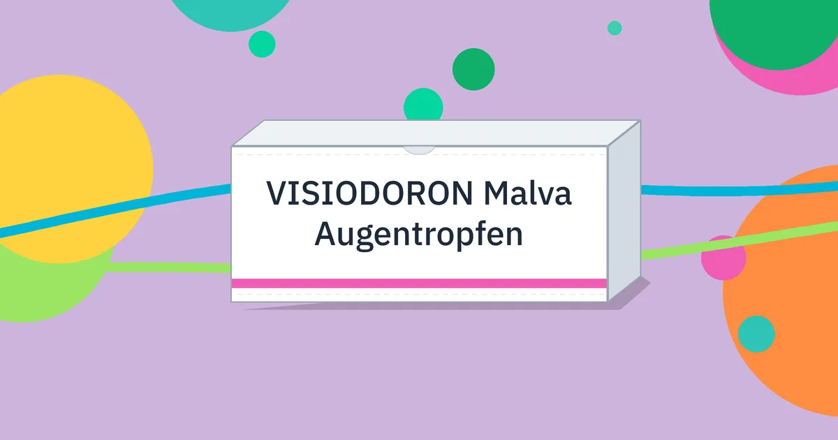 Symbolbild: Packung mit der Aufschrift VISIODORON Malva Augentropfen (PZN 17582696) – Verfügbarkeit und Bezug in Apotheken in Frankfurt am Main
