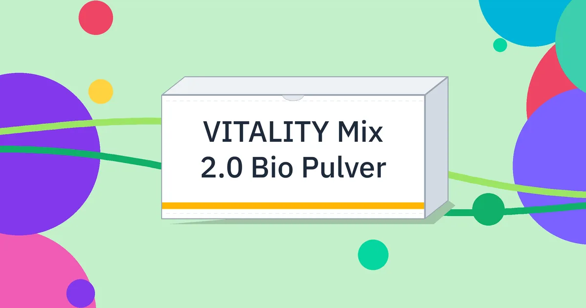 Symbolbild: Packung mit der Aufschrift VITALITY Mix 2.0 Bio Pulver (PZN 18412364) – Verfügbarkeit und Bezug in Apotheken in Frankfurt am Main