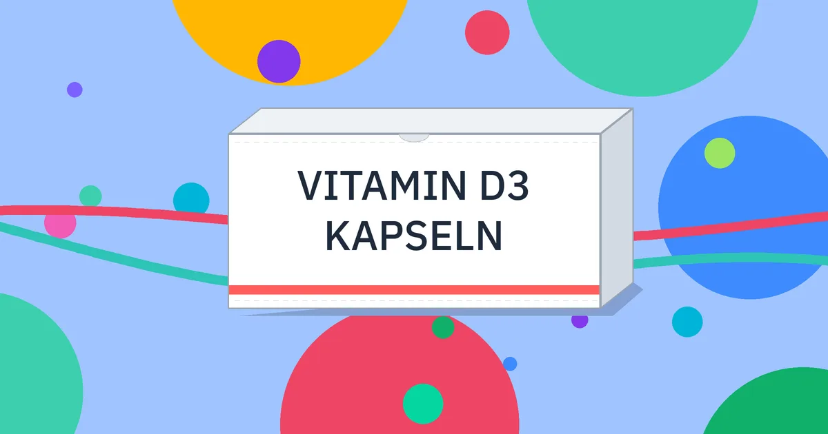 Symbolbild: Packung mit der Aufschrift VITAMIN D3 KAPSELN (PZN 14131869) – Verfügbarkeit und Bezug in Apotheken in Frankfurt am Main