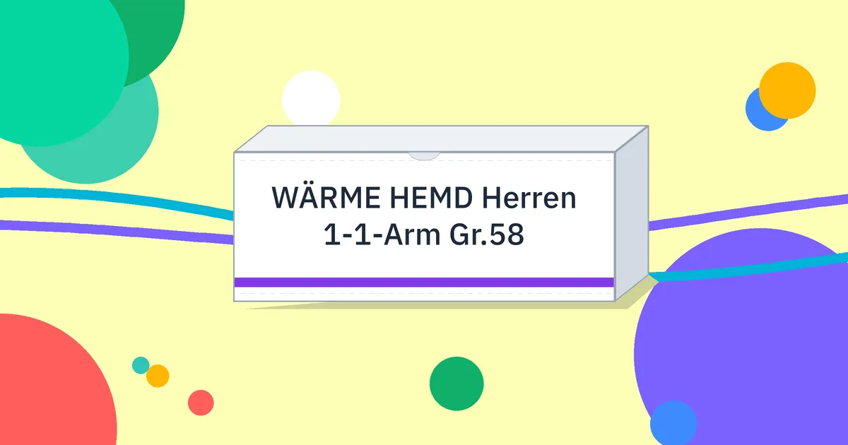 Symbolbild: Packung mit der Aufschrift WÄRME HEMD Herren 1-1-Arm Gr.58 (PZN 02446007) – Verfügbarkeit und Bezug in Apotheken in Frankfurt am Main