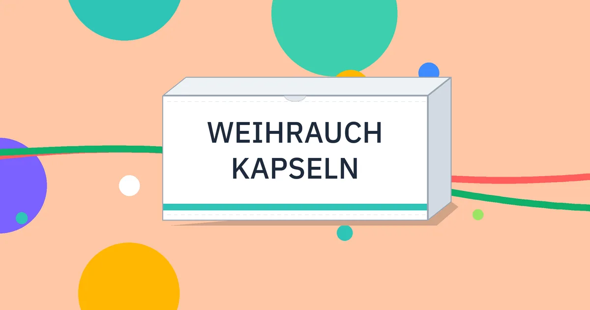 Symbolbild: Packung mit der Aufschrift WEIHRAUCH KAPSELN (PZN 12801194) – Verfügbarkeit und Bezug in Apotheken in Frankfurt am Main