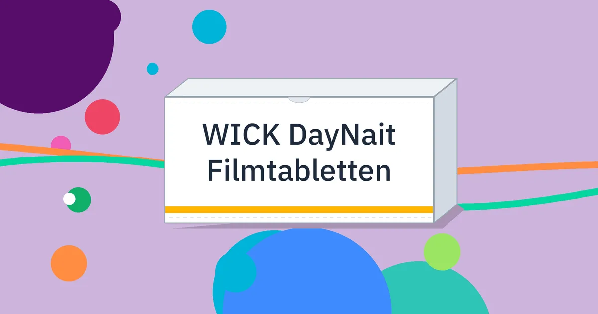 Symbolbild: Packung mit der Aufschrift WICK DayNait Filmtabletten (PZN 14202428) – Verfügbarkeit und Bezug in Apotheken in Frankfurt am Main