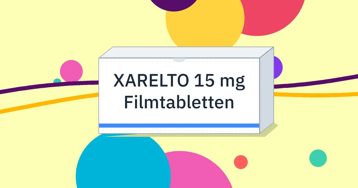 Symbolbild: Packung mit der Aufschrift XARELTO 15 mg Filmtabletten (PZN 10999329) – Verfügbarkeit und Bezug in Apotheken in Frankfurt am Main