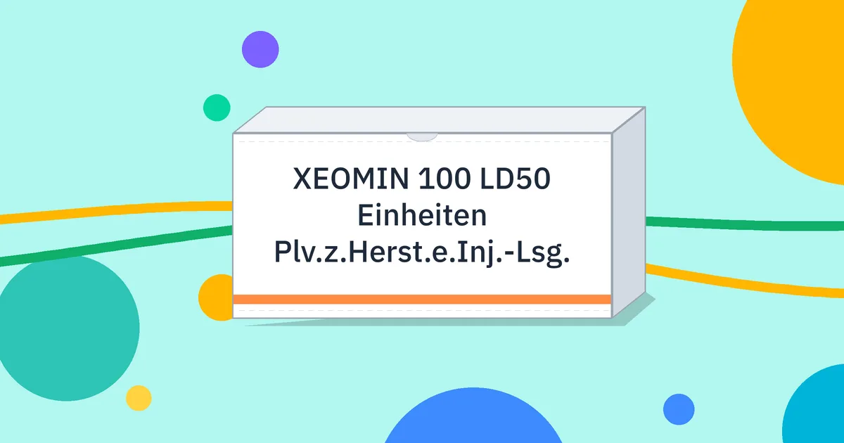 Symbolbild: Packung mit der Aufschrift XEOMIN 100 LD50 Einheiten Plv.z.Herst.e.Inj.-Lsg. (PZN 08834006) – Verfügbarkeit und Bezug in Apotheken in Frankfurt am Main